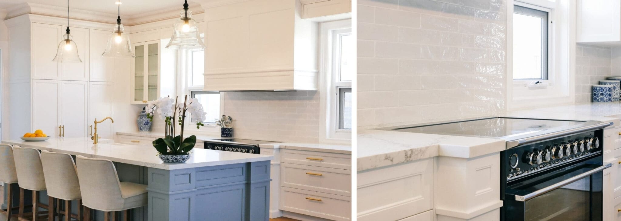Bold Two-Toned Hamptons Kitchen | Harrington Kitchens Shell Cove