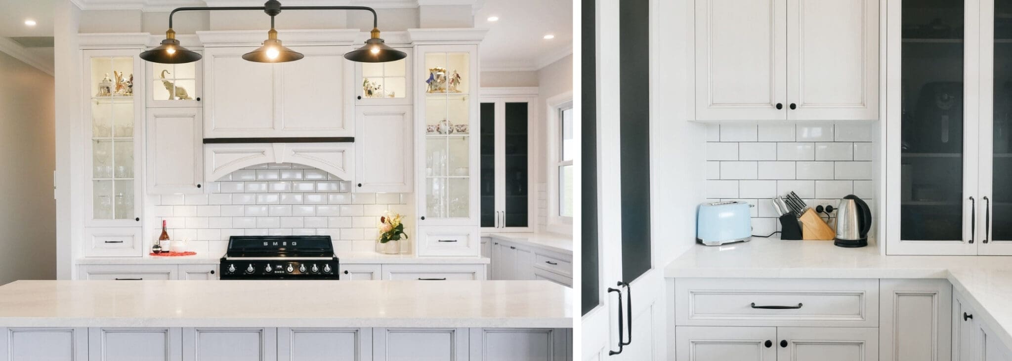 Hand-Painted Country Hamptons Kitchen | Harrington Kitchens Werombi